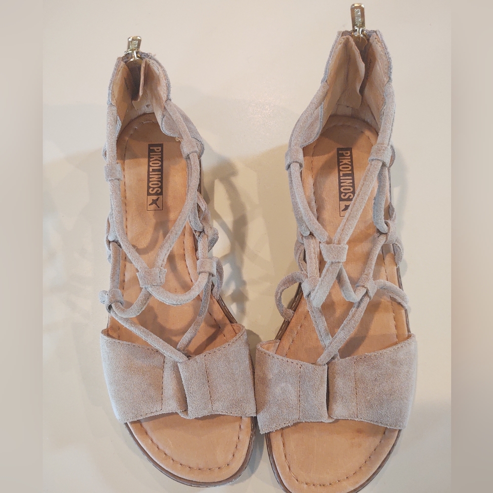 Pikolinos Suede Gladiator Style Sandals - Gem
